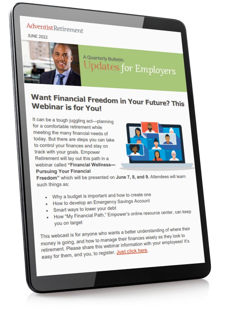 Stay current with our newsletters - Adventist Retirement